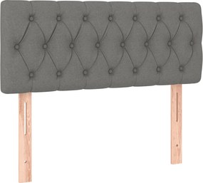 Box spring postel s matrací tmavě šedá 120x190 cm textil 3269794
