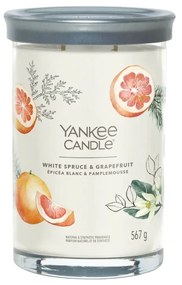 Yankee Candle vonná svíčka Signaturevelká svíčka Tumbler White Spruce & Grapefruit 567g