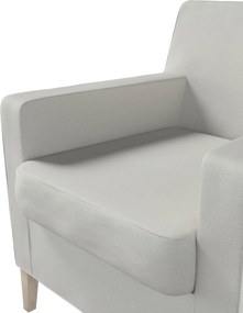 Potah na křeslo IKEA Karlstad barva šedá látka lesklé, pletený vzor, sametová
