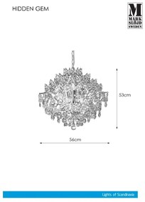 Markslöjd 107415 - Křišťálový lustr na řetězu HIDDEN 6xE14/40W/230V