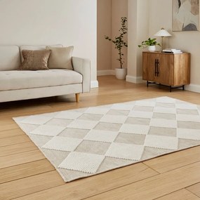 Bílo-béžový pratelný koberec 160x230 cm Lyna Beige&amp;White – Think Rugs