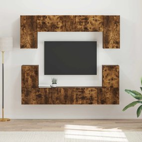 Sestava TV skříněk 5 ks Kouřový dub Kompozitní dřevo 3409056