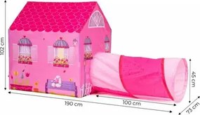 ECOTOYS Dětský stan na hraní s tunelem Domeček