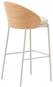 Béžová/v přírodní barvě barová židle (výška sedáku 77 cm) Eamy – Kave Home