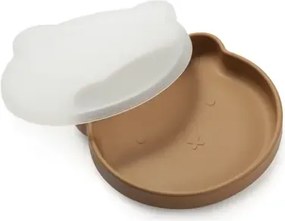 Kidnort Retter Silikonový talíř s víčkem tmavý