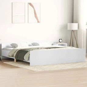 Rám postele s hlavovým a nožním čelem bílý 160 x 200 cm 3203761