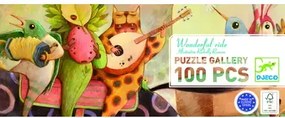 DJECO Panoramatické puzzle Skvělá jízda / 100 dílků / rozměr 97 x 33 c