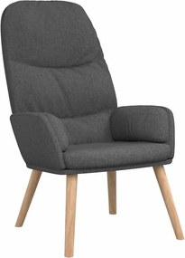 Relaxační křeslo se stoličkou tmavě šedé textil 3097343
