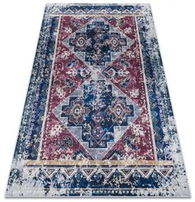 Dywany Luszczow Kusový koberec ANDRE pratelný 1136 orientální vintage protiskluz, bordó / modrý Rozměr koberce: 160 x 220 cm