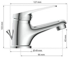 Eisl NI075SCR - Umyvadlová baterie SPEED lesklý chrom