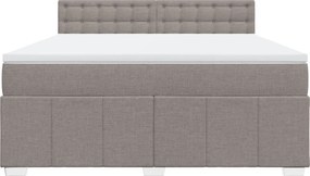 Box spring postel s matrací taupe 180x200 cm textil 3287165
