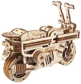 Ugears 3D dřevěné mechanické puzzle Skládací skútr