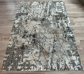 HU Šedý moderní koberec Luxess 25019-GRI Rozměr: 60x110 cm