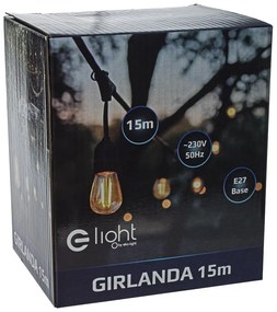 LED světelný řetěz Basic1, 15m, (bez žárovek), b