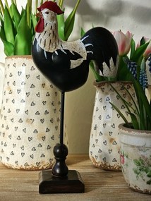 Dekorace kohout na podstavci - 16 * 8 * 34 cm
