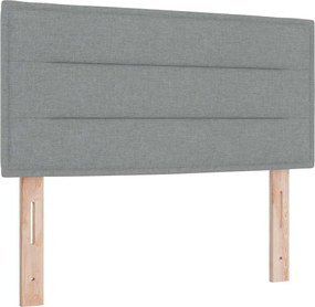 Postel s boxspringem s matrací Světle šedá 200 x 80 cm textil 3341195