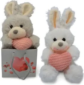 SPARKYS Plyšový králíček se srdíčkem PLYŠÁKOV / 12 cm / 2 barvy / od 3