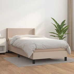 Box spring postel s matrací cappuccino 100x200 cm umělá kůže,  3130648