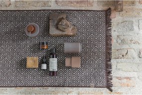 Tmavě hnědá textilní koupelnová předložka 50x80 cm Morocco – Mette Ditmer Denmark
