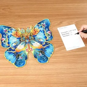RoboTime Dřevěné puzzle Motýl Morpho Helena / 200 dílků / od 14 let