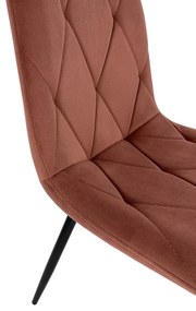 Prošívaná čalouněná židle Artis růžová
