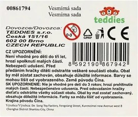 TEDDIES Vesmírná sada astronaut a raketoplán / 6 ks / kov/plast / od 3