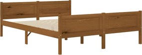 Rám postele masivní borové dřevo medově hnědý 140 x 200 cm 322113
