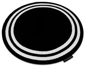 Kulatý koberec HAMPTON Rám, černý velikost kruh 160 cm | krásné koberce cz