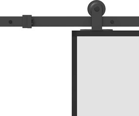 Posuvné dveře s kováním 76x205 cm ESG sklo a hliník 3332886