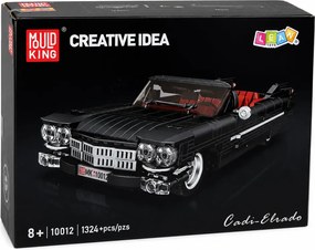 LEAN Toys Stavebnicové kostky – klasické kabriolet Cadi-Elrado, černé, 1324 dílů