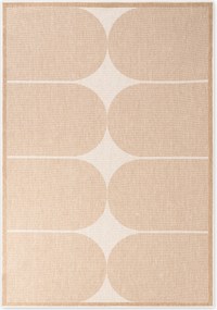 NORTHRUGS, Kusový koberec Duet Bowen 106245 Beige/White - na ven i na doma, 160x230, béžová, chodba / předsíň