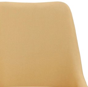 Otočné jídelní židle 6 ks žluté textil,  3090190