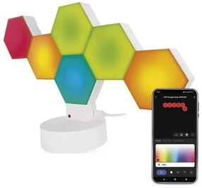 Smart stolní lampa EMOS ZIW426R Hexagon WiFi Tuya