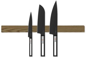 Wook | dřevěná magnetická lišta na nože - jilm montáž: montáž na sklo/zeď, velikost: 25 x 4 x 2 cm (4 nože)