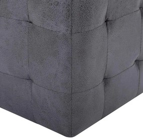 Noční stolky 2 ks šedé 30 x 30 x 30 cm umělá broušená kůže 249015