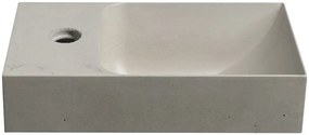 Sapho Sapho, PICCOLINO betonové umyvadlo 30,8x17cm, baterie vlevo, písková, PK30014