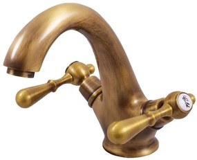 RAV SLEZÁK Morava umyvadlová baterie s clic-clacem stará mosaz MK429.5SM