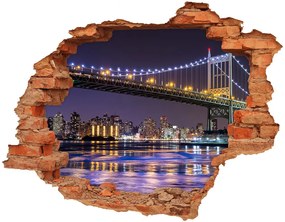 Wallmuralia Fototapeta díra na zeď 3D Most v New Yorku 90x70 cm
