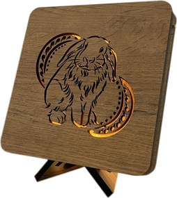 Li-Go "Králíček" lampa 19x19 cm provedení povrchu: dub
