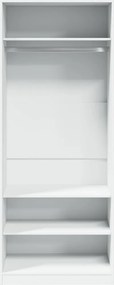 Šatní skříň bílá 80 x 50 x 200 cm kompozitní dřevo 3307693