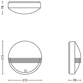 Philips 17297/30/16 -LED Venkovní svítidlo se senzorem YARROW 1xLED/6W/230V IP44