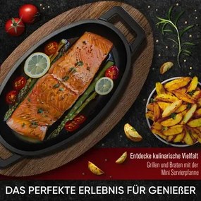 GUSSKÖNIG Sada oválných mini litinových pánviček 6× 11,7 cm / Sada lit