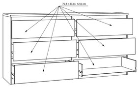 Komoda se zásuvkami MAO dub artisan