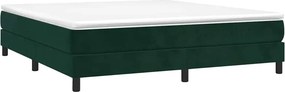 Box spring postel s matrací tmavě zelená 160x200 cm samet 3144342