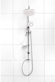 Invena Elea, sprchový sloup h-960 s ruční a hlavovou sprchou, chromová-bílá, INV-AU-82-001-M