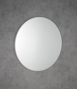 Sapho Notion Slim kulaté zrcadlo v rámu 60 cm bílá mat NT600W