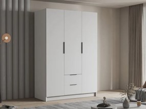 Šatní skříň Cumair I 150, Barva: bílá / bílá + černá