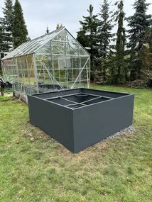 Velký vyvýšený záhon, sklolaminát, délka 200 cm, RAL 7016 - antracit