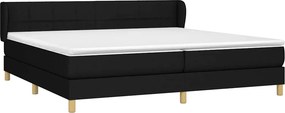 Box spring postel s matrací černá 200x200 cm textil 3126831
