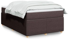 Box spring postel s matrací tmavě hnědá 120x190 cm textil